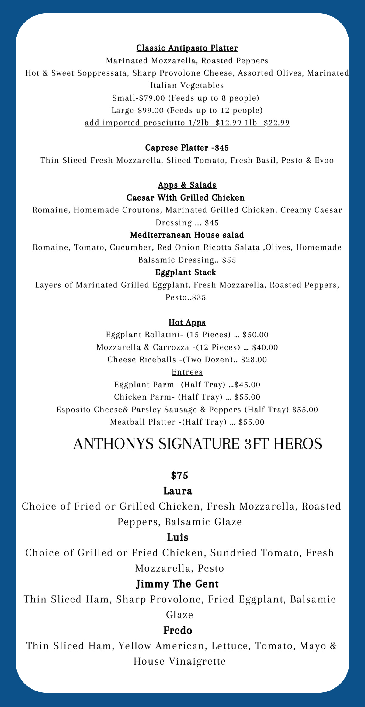 Anthony's Paninoteca | Serving Delicious Italian Cuisine at 3994 Amboy ...